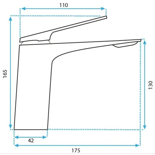 REA-B2703 - Umyvadlová baterie AVALON 16,5 cm broušená zlatá