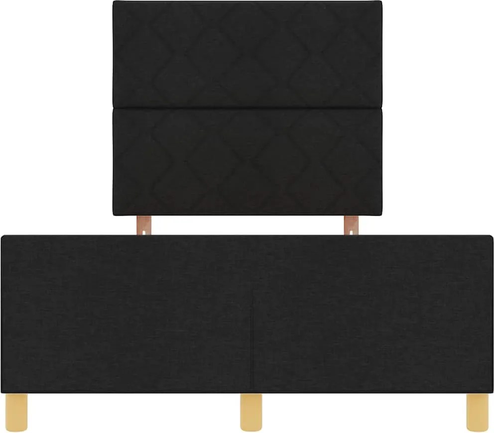 Rám postele s čelo Černá 120 x 190 cm textil 3344790