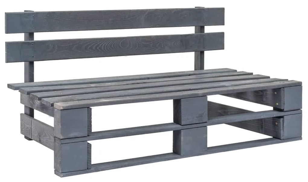 44697 vidaXL Zahradní lavice z palet FSC dřevo šedá