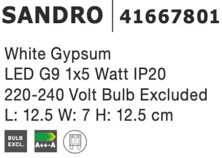 Nástěnné svítidlo Sandro 8 bílé