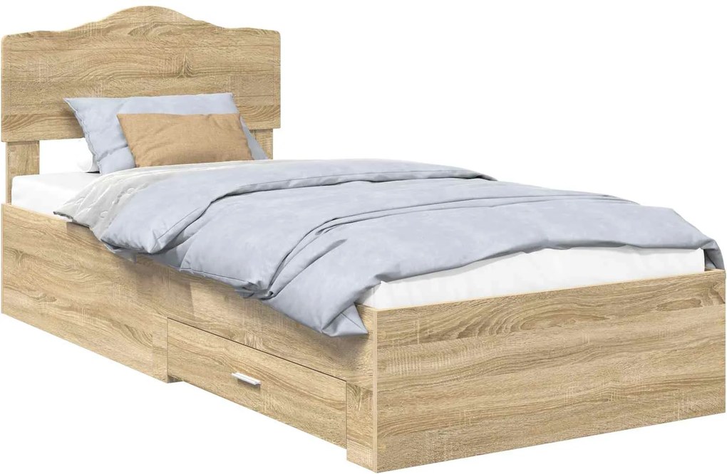 Rám postele se zásuvkou Sonoma dub 70 x 190 cm Kompozitní dřevo 3413258