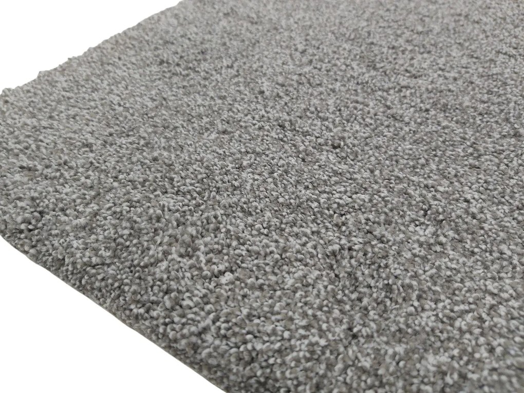 Lano, Metrážový koberec Supersoft 840 sv. šedý, šíře 4m, šedá, ab (mřížka), kancelář