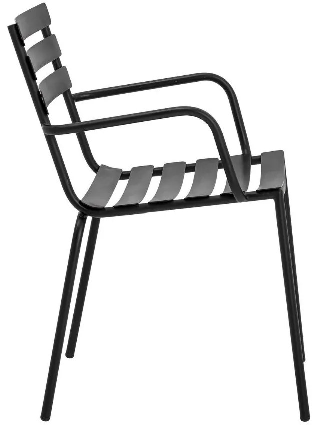 Černá kovová zahradní židle Bloomingville Monsi