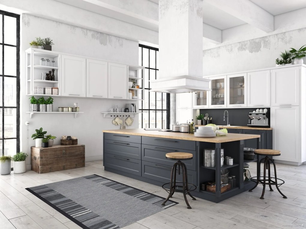 Berfin Dywany, Protiskluzový běhoun na míru Zel 1016 Silver (Grey), šíře 120 cm, šedá, chodba / předsíň