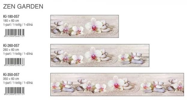 DIMEX | Fototapeta do kuchyně Zahrada Zen KI-260-057 | 260 x 60 cm | béžová, růžová