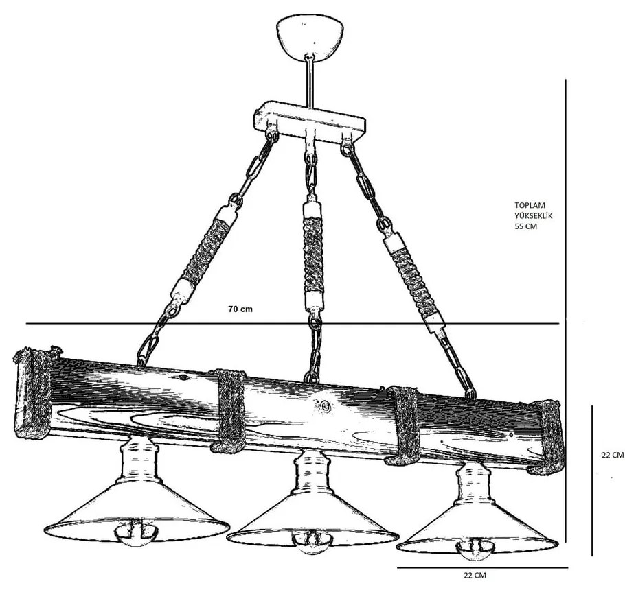 Světle hnědé závěsné svítidlo s kovovým stínidlem Kütük Yanık – Opviq lights