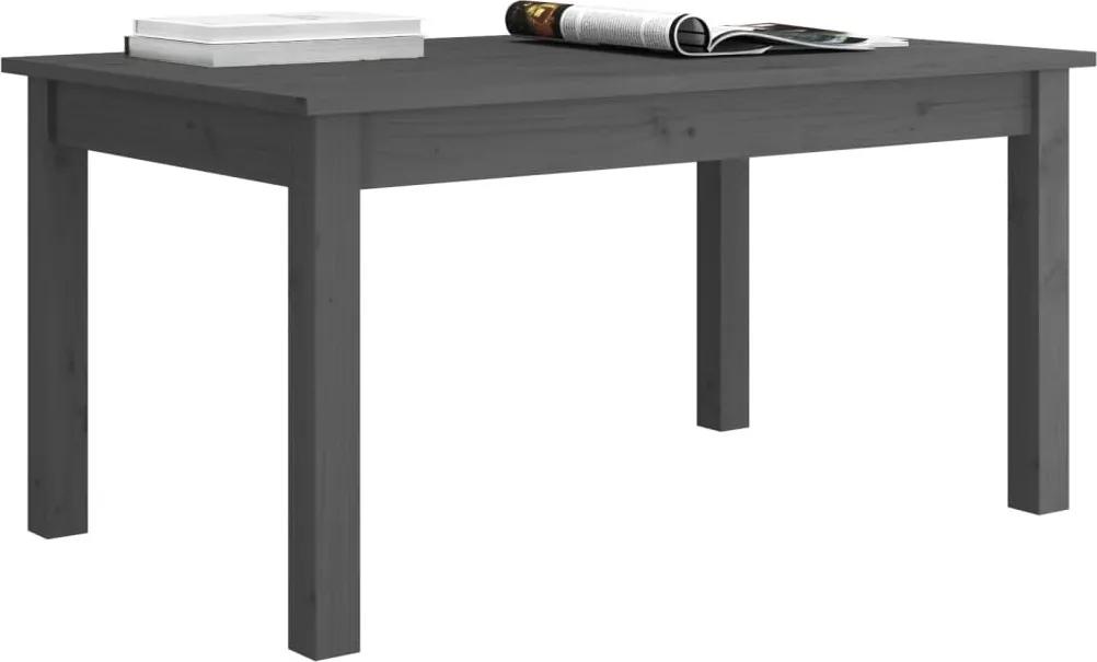 vidaXL Konferenční stolek 80 x 50 x 40 cm masivní borové dřevo [814281] Barva: Šedá