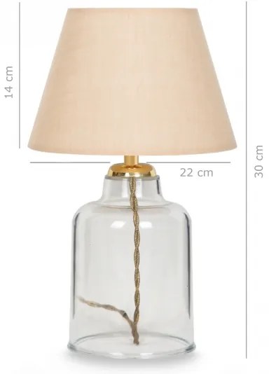 Stolní lampa AYD 1xE27/40W/230V béžová/čirá