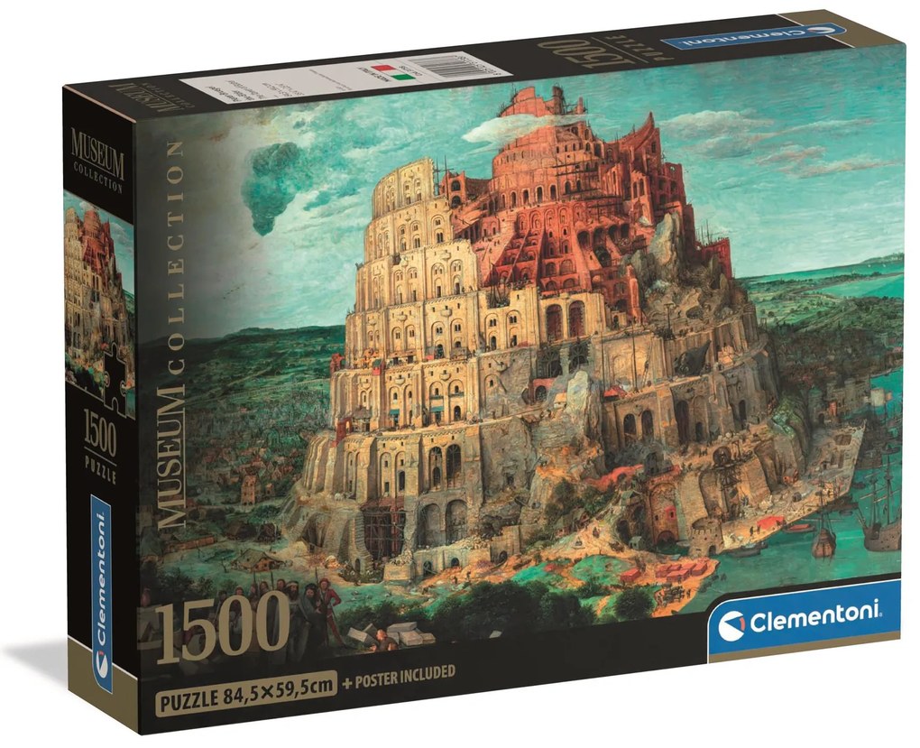 Clementoni - Puzzle 1500 Muzeum Babylonská věž