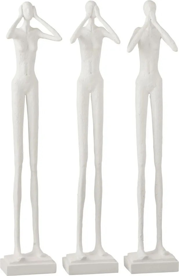 3ks dekorace lidké figuríny nevidím, neslyším, nemluvím Figurines – 13*10*60 cm