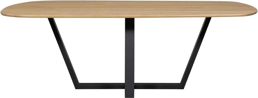 Jídelní stůl s deskou z dubového dřeva 100x220 cm Tablo – WOOOD