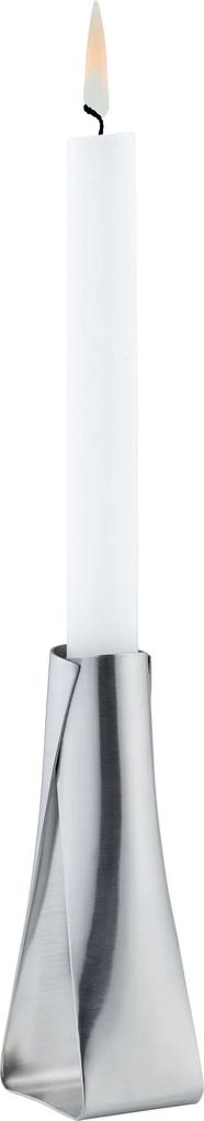 Svícen na klasickou svíčku Lily broušená nerezová ocel 14 cm