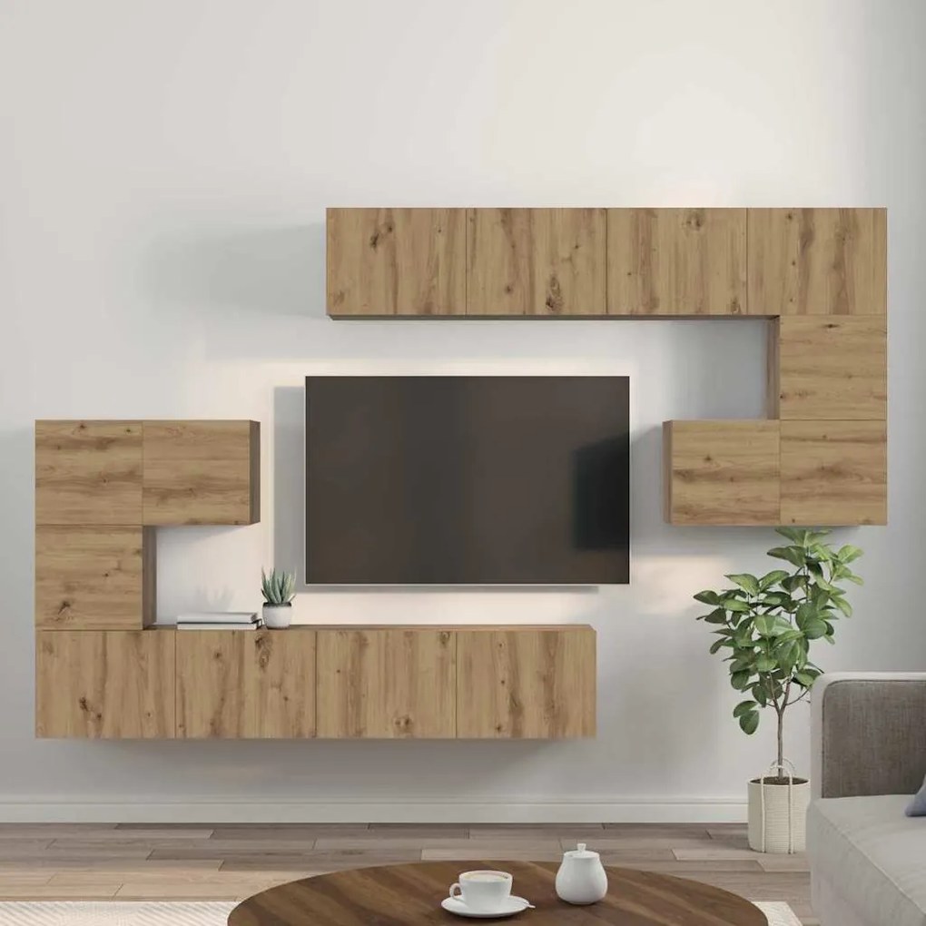 TV jednotky 4 ks Artisanový dub Kompozitní dřevo 3393494