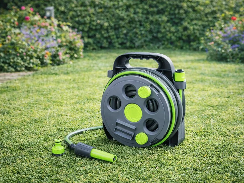 Zahradní hadice s navijákem na zeď, gumová, 1/2", 20 metrů, třívrstvá, DIVODV