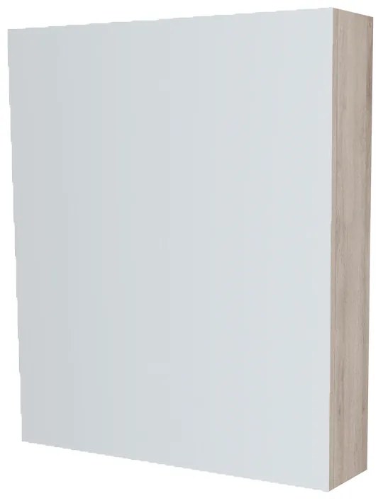 Mereo, Mereo Koupelnová zrcadlová skříňka 60 cm, galerka, 1x dvířka levá, Multidecor, Dub Kronberg světlý, MER-CN798G61DKRS