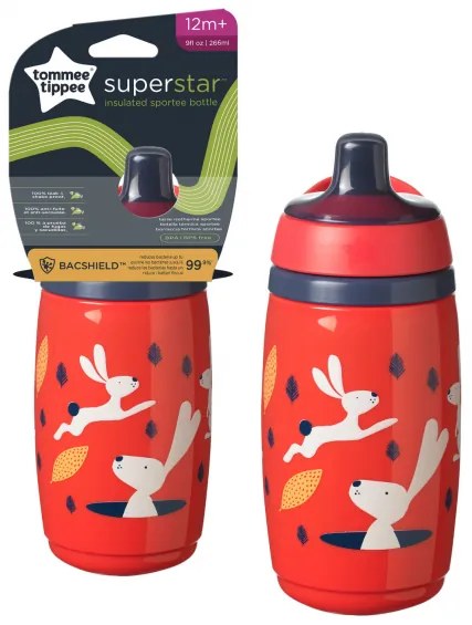 Tommee Tippee Netekoucí termohrnek Superstar sportovní 266 ml 12 m+ Red