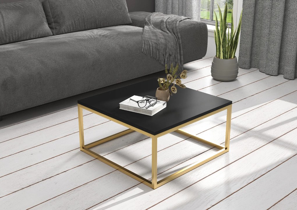 ADRK Furniture Konferenční stolek BELTEN 65x65 CT-BEL-G-B