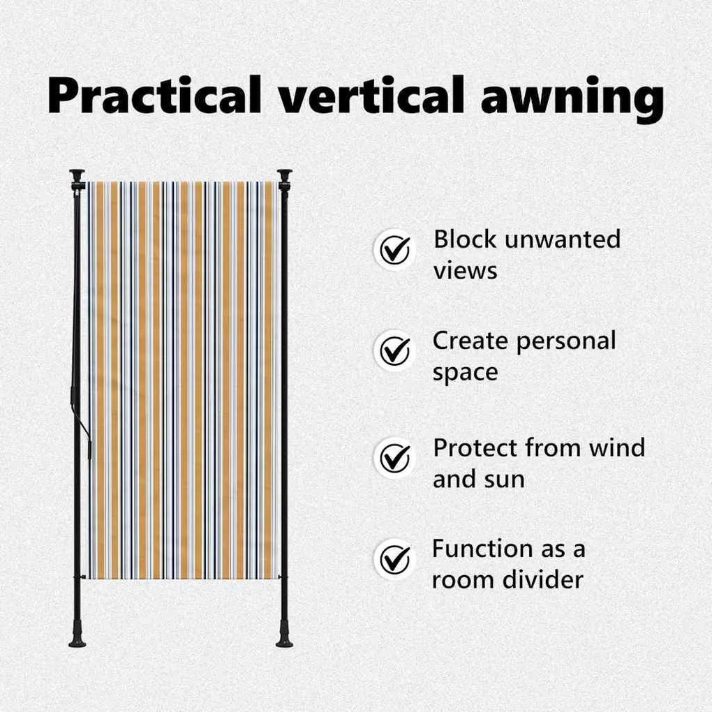 vidaXL Venkovní roleta 100 x 270 cm [368772] Barva: Modrá
