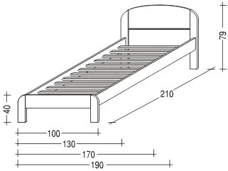 Gazel BERGHEN dřevěná postel N 180 bílá