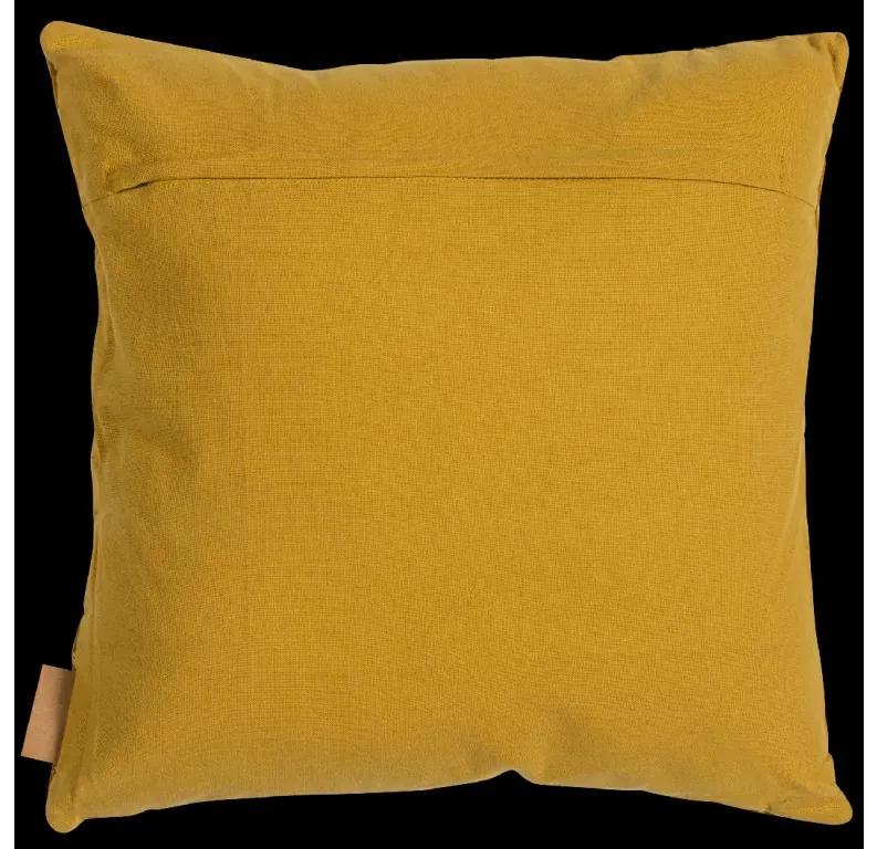 WOOOD Dekorativní polštář NELLA žlutý 45x 45cm