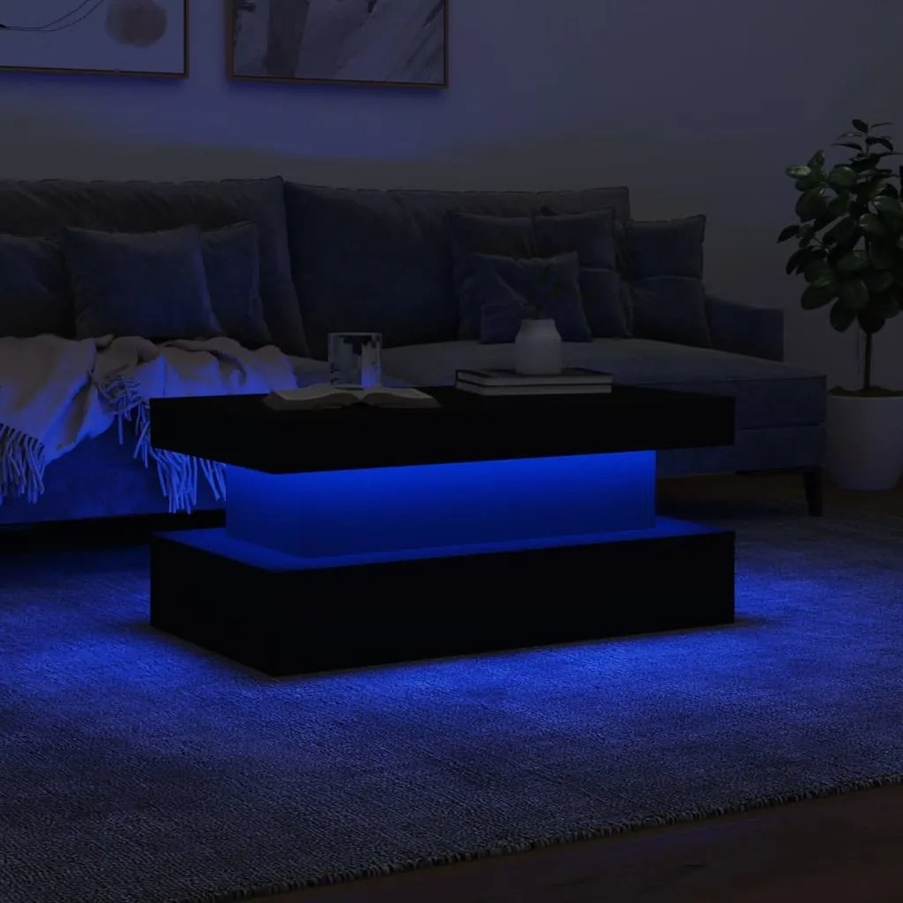 vidaXL Konferenční stolek s LED osvětlením 90 x 50 x 40 cm [839848] Barva: Betonová šedá
