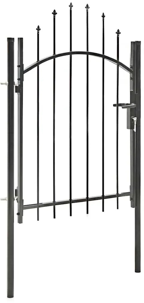 Zahradní brána Woerden ocel 1x1,25 m Černá 143059