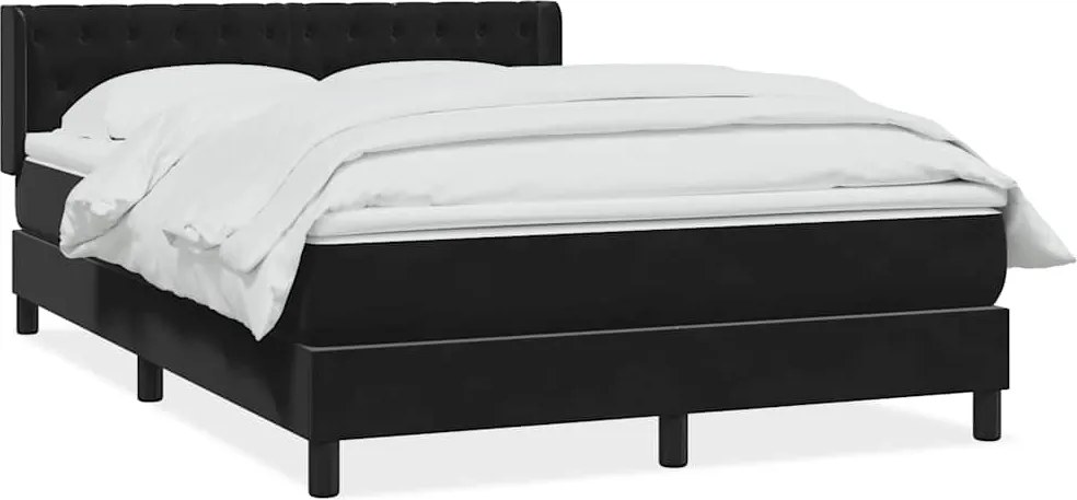 Box spring postel s matrací černá 160x210 cm samet 3318371