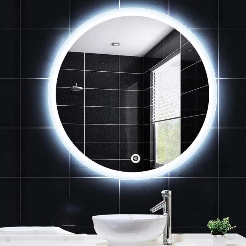 Rea Zrcadlo ⌀60 cm s regulovatelným LED osvětlením