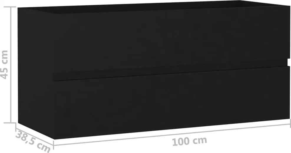 vidaXL Skříňka pod umyvadlo 100 x 38,5 x 45 cm dřevotříska [804765] Barva: dub sonoma