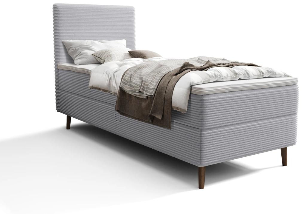 Jednolůžková postel 80 cm Napoli Comfort (šedá) (s roštem, bez úl. prostoru). 1082484