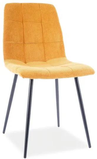 Jídelní židle Marlana (žlutá + černá). 1050502