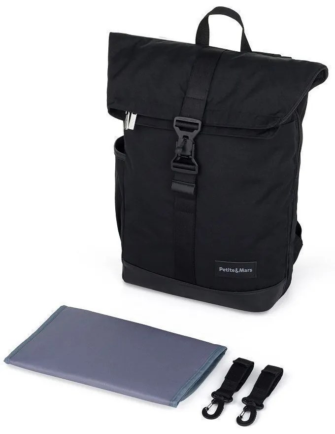 Petite & Mars Batoh přebalovací na kočárek Jackob Ultimate Grey