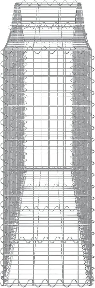 Klenuté gabionové koše 11ks 200x30x80/100 cm pozinkované železo 3145418