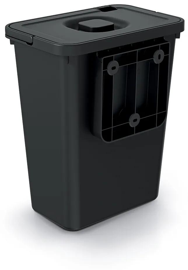 PRO Odpadkový koš SYSTEMA recyklovaný černý, objem 10l