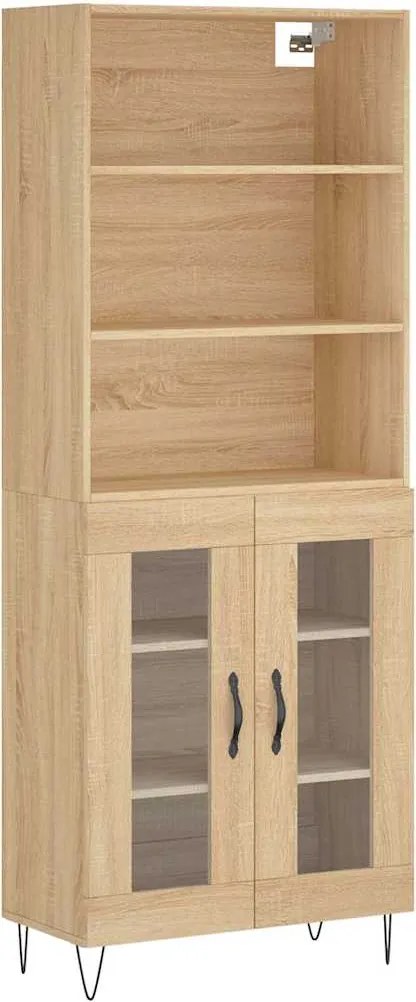 Skříň highboard dub sonoma 69,5 x 34 x 180 cm kompozitní dřevo 3189312