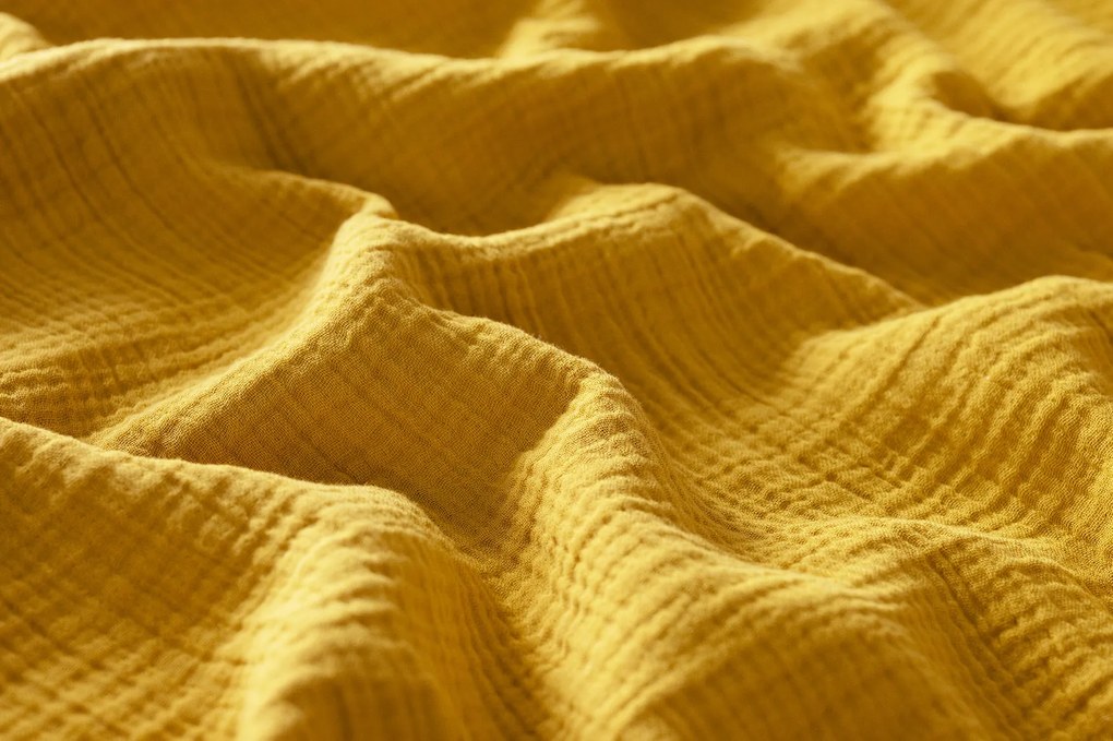 Celoroční mušelínové povlečení Honey - GOTS Velikost: 140 x 200 + 70 x 90