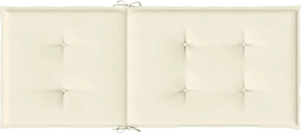 Podušky na židli vysoké opěradlo 6 ks krémové 120x50x3cm textil 314106