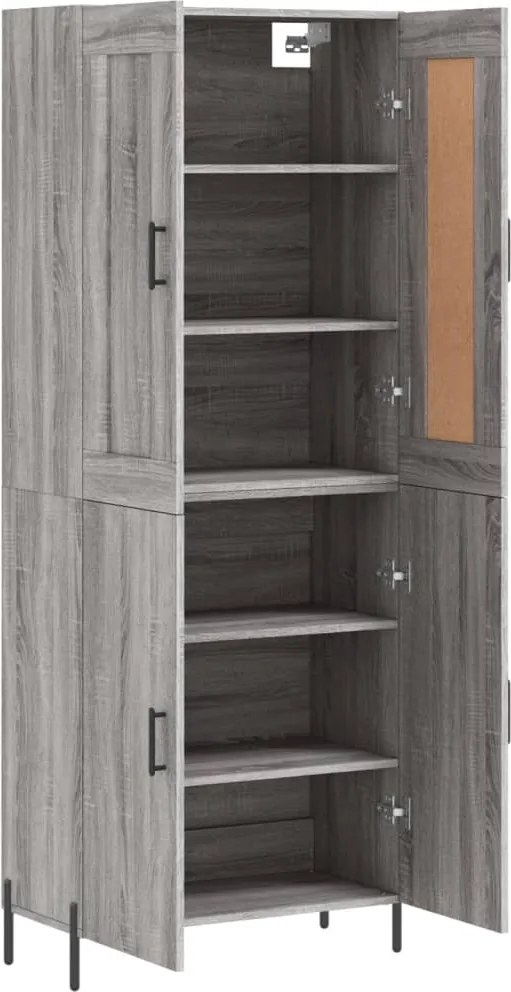Skříň highboard šedá sonoma 69,5 x 34 x 180 cm kompozitní dřevo 3199567