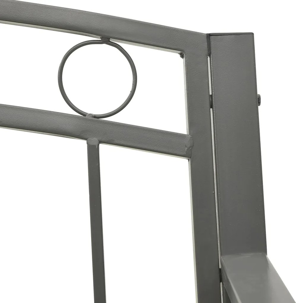 Zahradní lavice šedá 120 cm ocel 319586