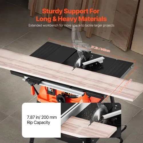 Stolní pila se stojanem, 1800 W přenosná kompaktní 254 MM