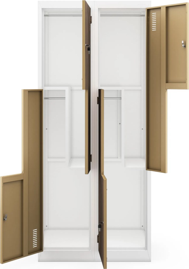 Šatní skříň typu L bílá, ořech, 800x1850x450 mm: JULIA Eco Design