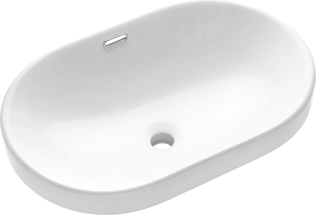 Invena Nike, umyvadlo na zapuštění 600x400x180 mm, bílá lesklá, INV-CE-28-060-W