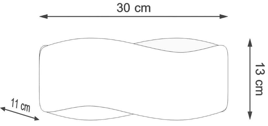 Sollux Lighting Nástěnné svítidlo TILA 30 Černá
