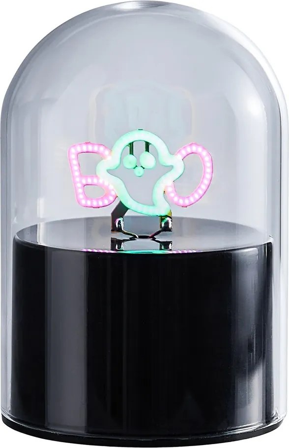 GLOW BALL Neonové světlo bubák 10 cm - černá