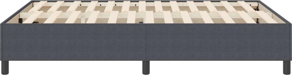 Rám platformy Tmavě šedá 160 x 200 cm Žebrovaná látka 3337418