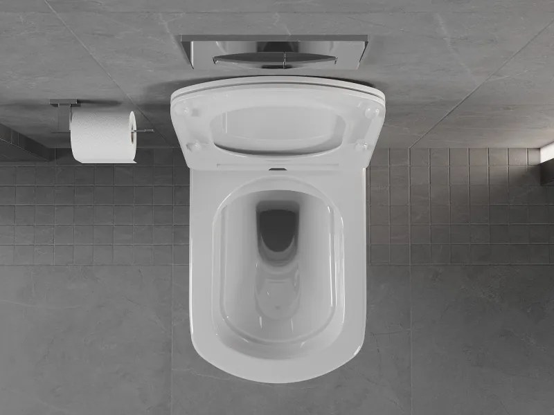 Mexen Vito, závěsné WC Rimless 54,5 x 37 cm s pomalu padajícím sedátkem z duroplastu, bílá, 30174000