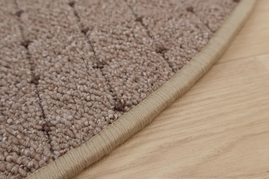 Condor Carpets, Kusový koberec Udinese béžový new kruh, 67x67 (průměr) kruh, béžová, chodba / předsíň