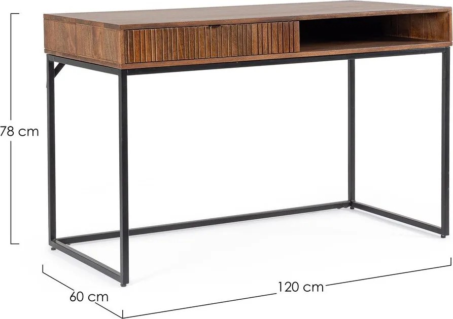Pracovní stůl s deskou z mangového dřeva 60x120 cm Tadita – Bizzotto