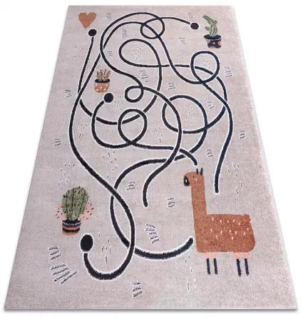 Dywany Luszczow Dětský kusový koberec FUN Game, herní, lama béžová Rozměr koberce: 140 x 190 cm
