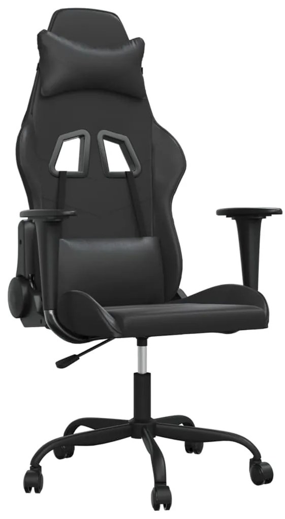 Herní židle černá umělá kůže,  3143649